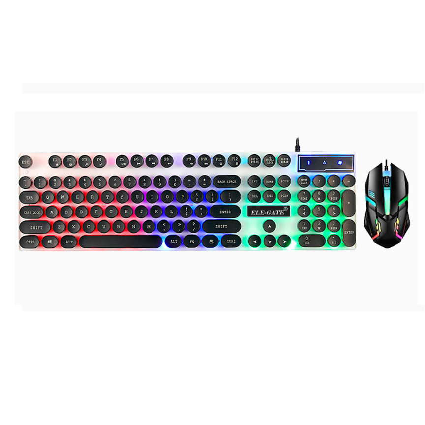 Kit Teclado Mouse Gamer Rgb Retroiluminación Multicolor Pc