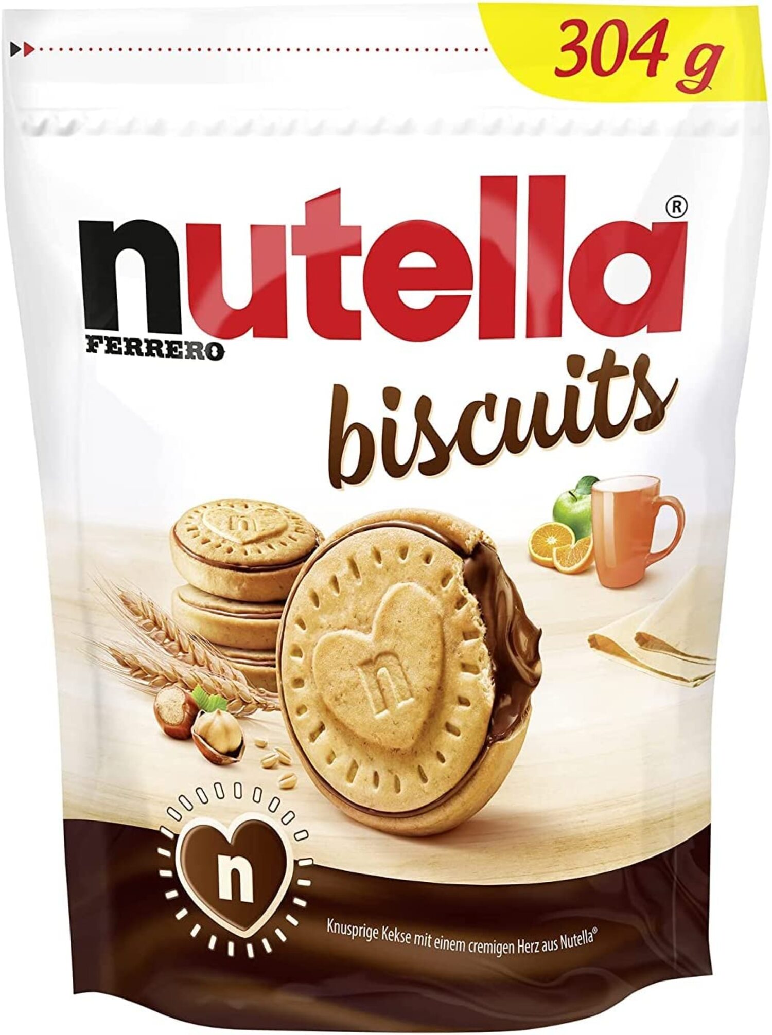 Paquete De Deliciosas Galletas Nutella Biscuits 304g