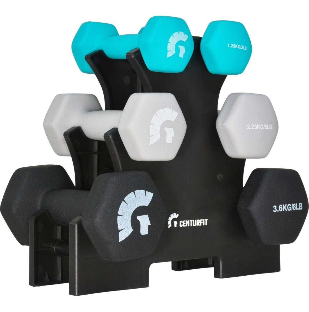 Rack Mancuernas Hexagonales 3 5 Y 8 Lb Pesas Fitness