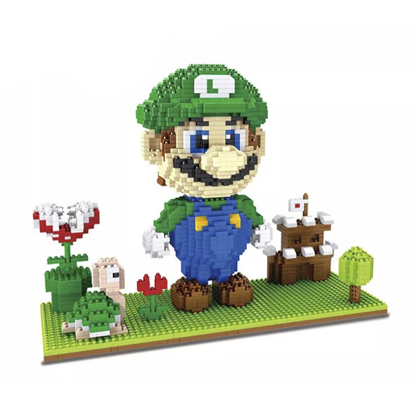 Rompecabezas 3D Mini Bloques Luigui con Castillo