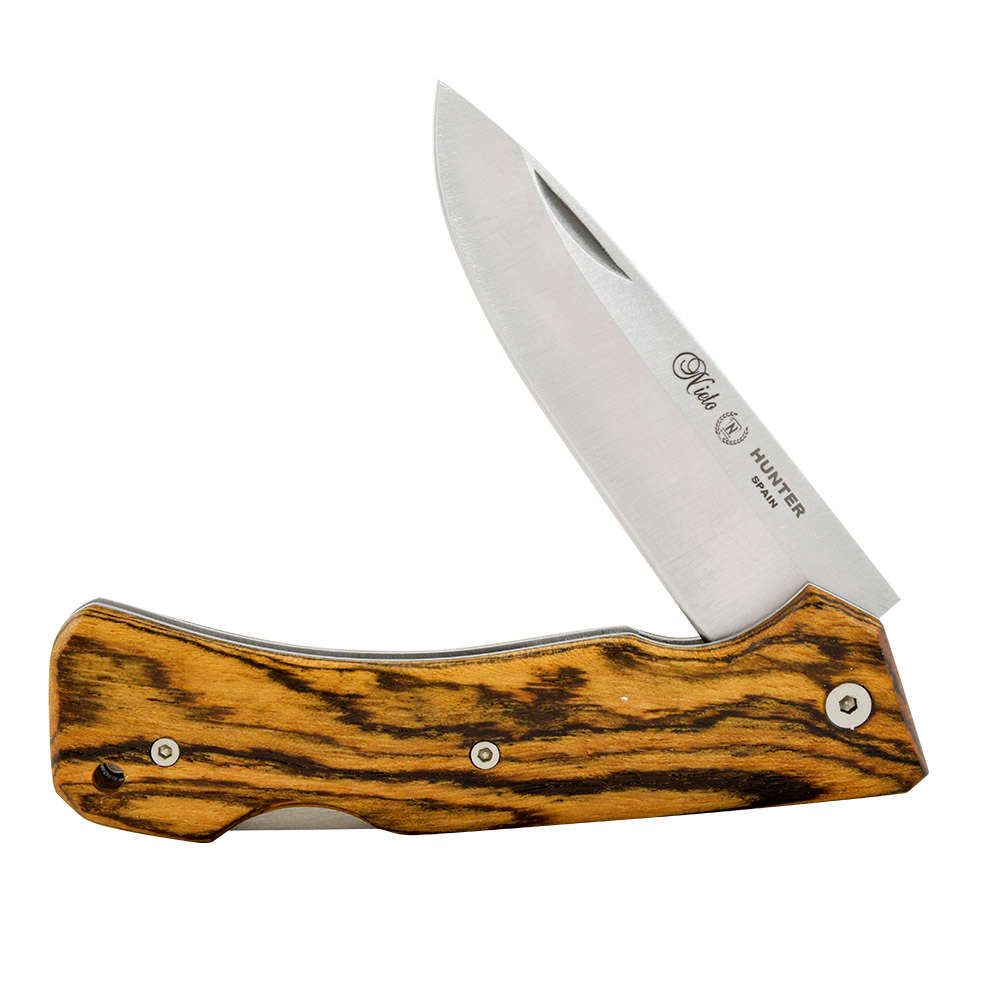 Navaja Miguel Nieto modelo Hunter, mango madera natural Bocote
