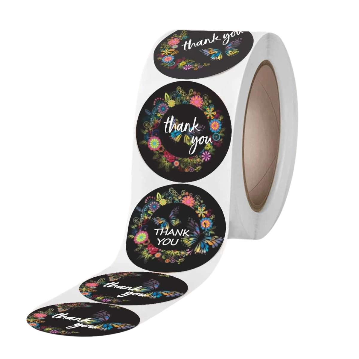 Rollo de 100 Stickers de Agradecimiento Thank You Gracias