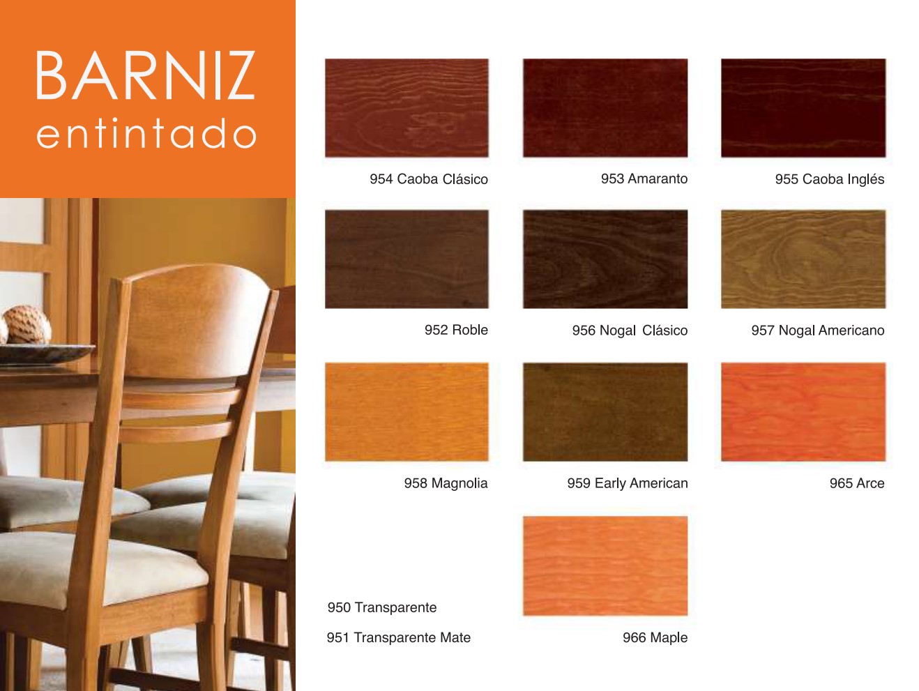 Barniz Entintable Color Nogal Clásico 250 Ml MM95602