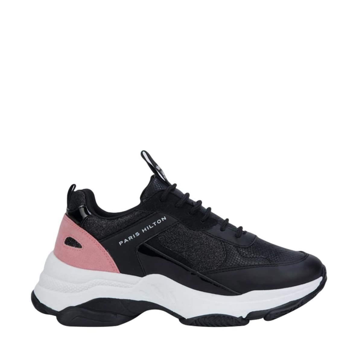 Tenis urbanos para mujer, color negro con rosa y blanco, marca Paris ...