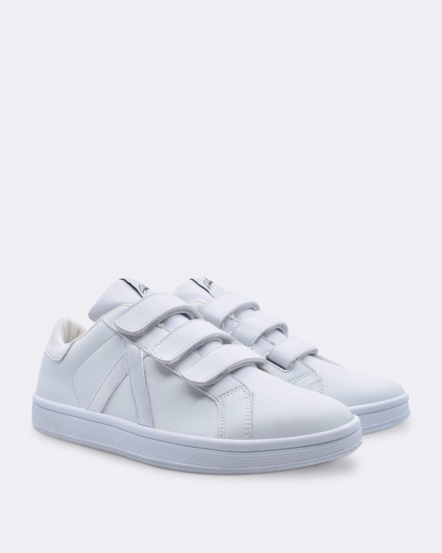 Tenis Blanco Piel Velcro Para Adulto Ankaa S002