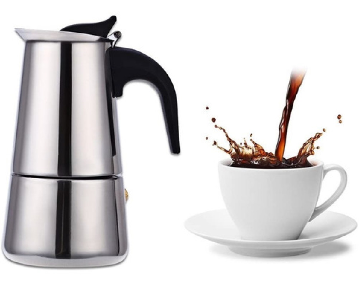 Cafetera De Acero Inoxidable 300 Ml Plateada