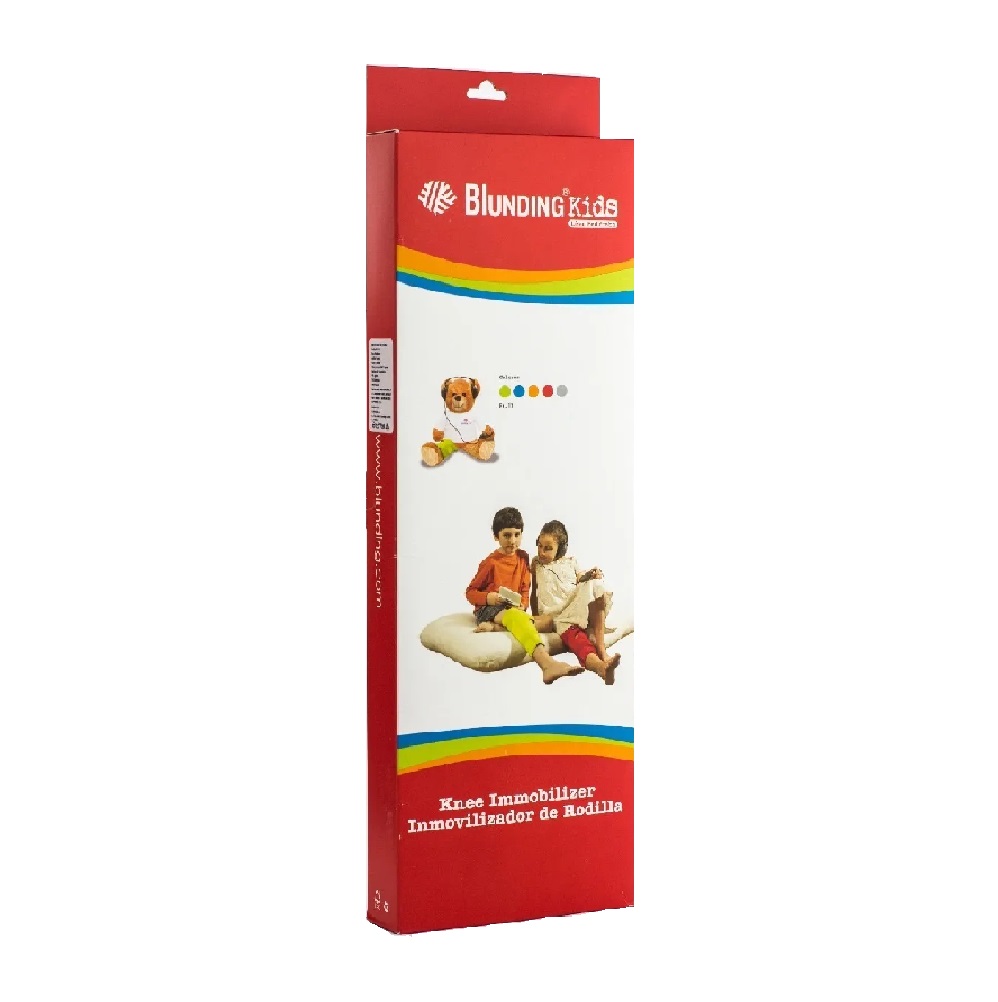 Inmovilizador Férula De Rodilla Pediátrico Infantil Blunding Naranja 12-14