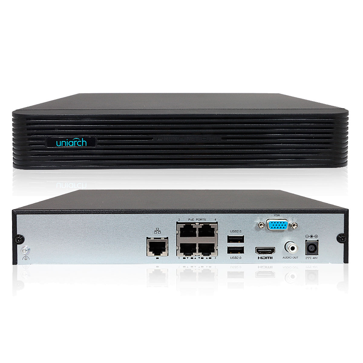 Nvr Poe 4 Canales PoE 8MP Hdmi Vga NVR-104E2-P4 Uniarch