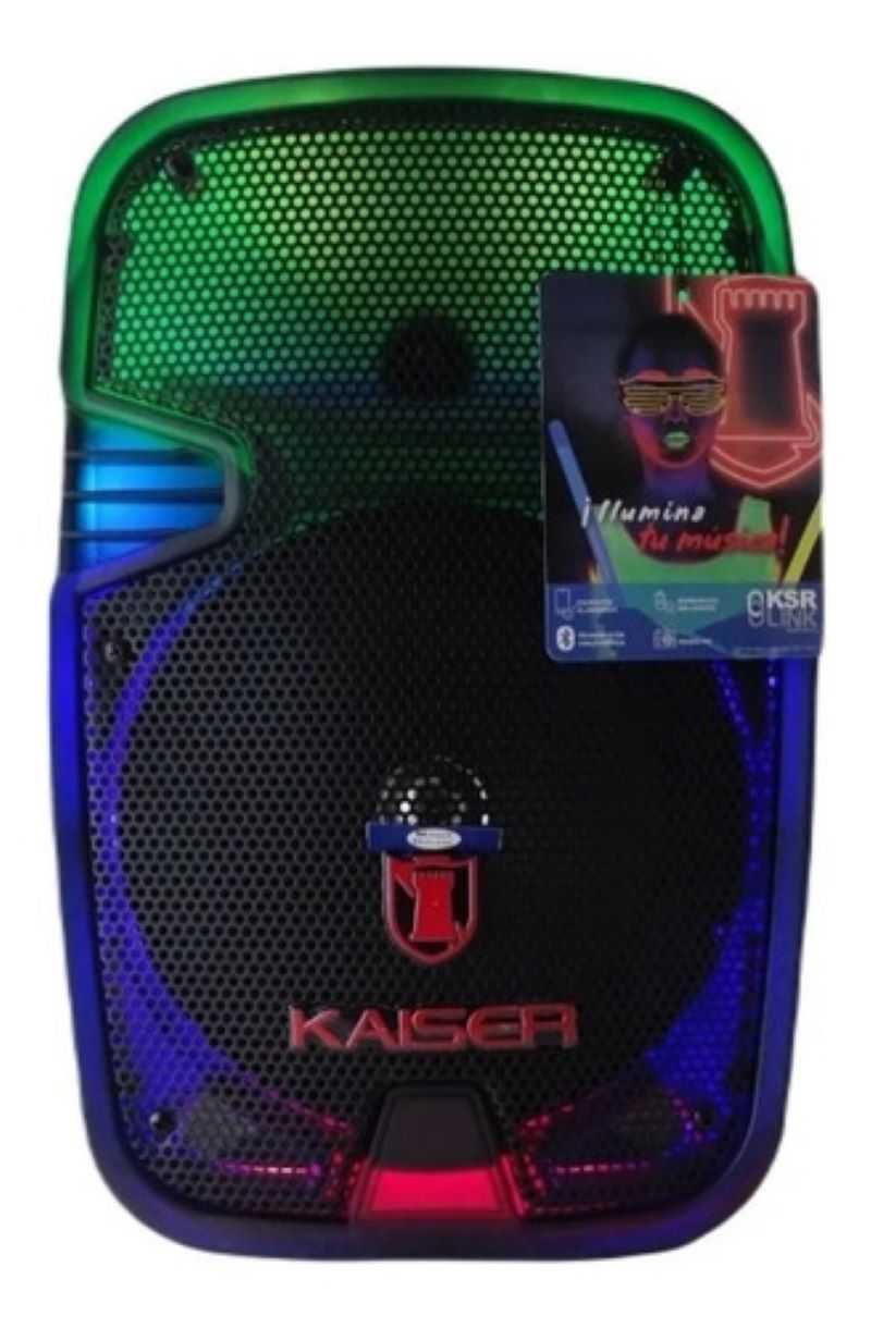 Bocina Portatil Kaiser KSW-1008-2 Conexión Bluetooth y Radio FM