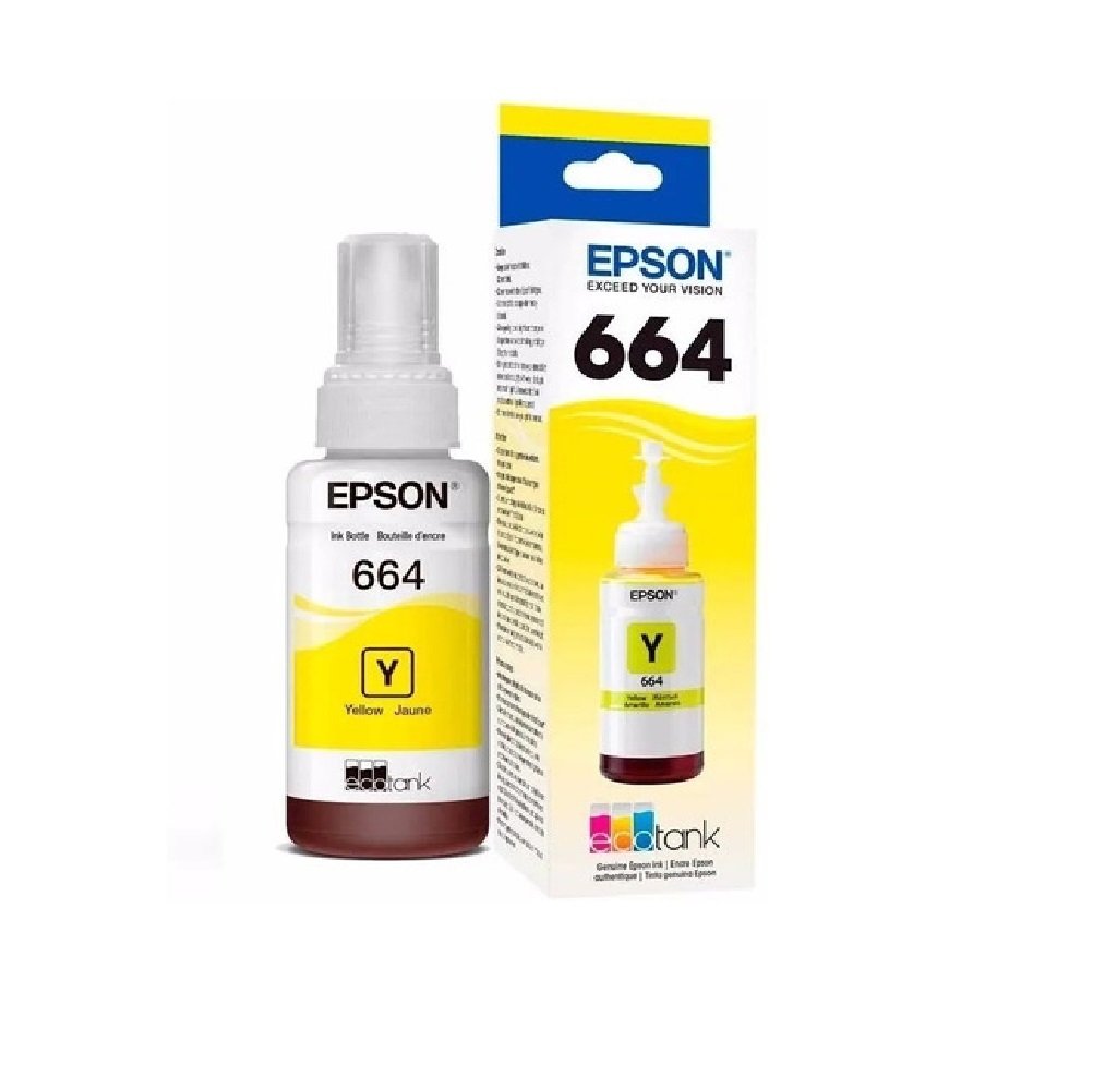 Tanque de Tinta EcoTank Epson 664 Amarillo 70ml tinta cartucho ...