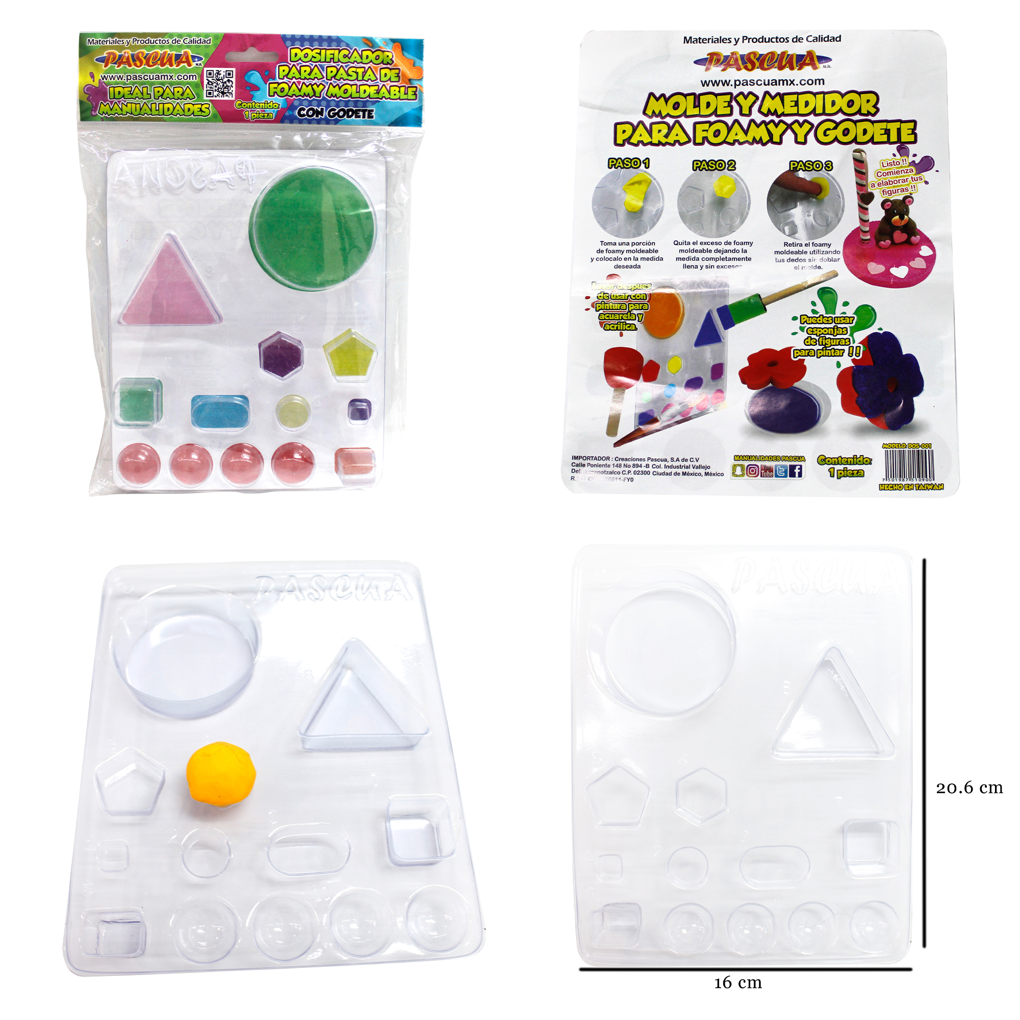 Kit Pasta Foamy moldeable Paquete con 6 Colores Distintos y ...
