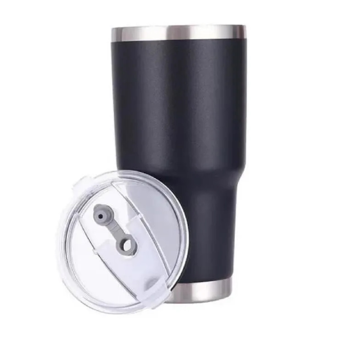 30oz De Termo Portátil De Acero Inoxidable Con Calor Y Frío Negro