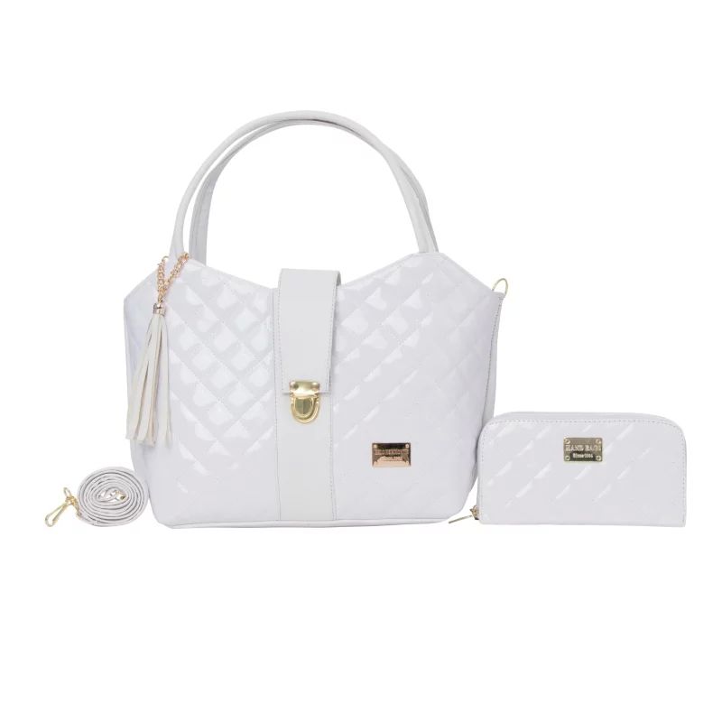 Set de Bolso y Cartera de Moda FANA para Mujer Brillith Blanco