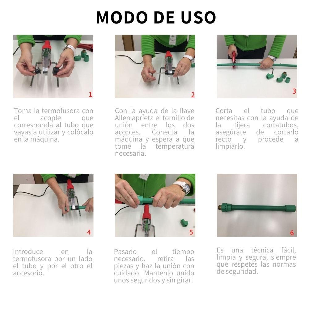 Kit De Termofusor Con 6 Dados Tijeras Estuche Metalico 110v