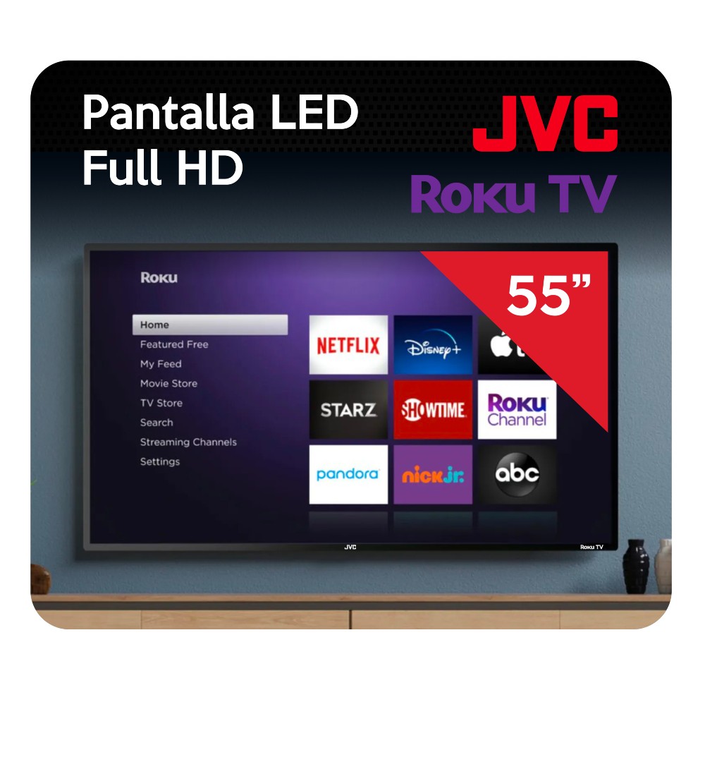 Pantalla Jvc 55 Pulgadas Led 4k Smart Tv Roku