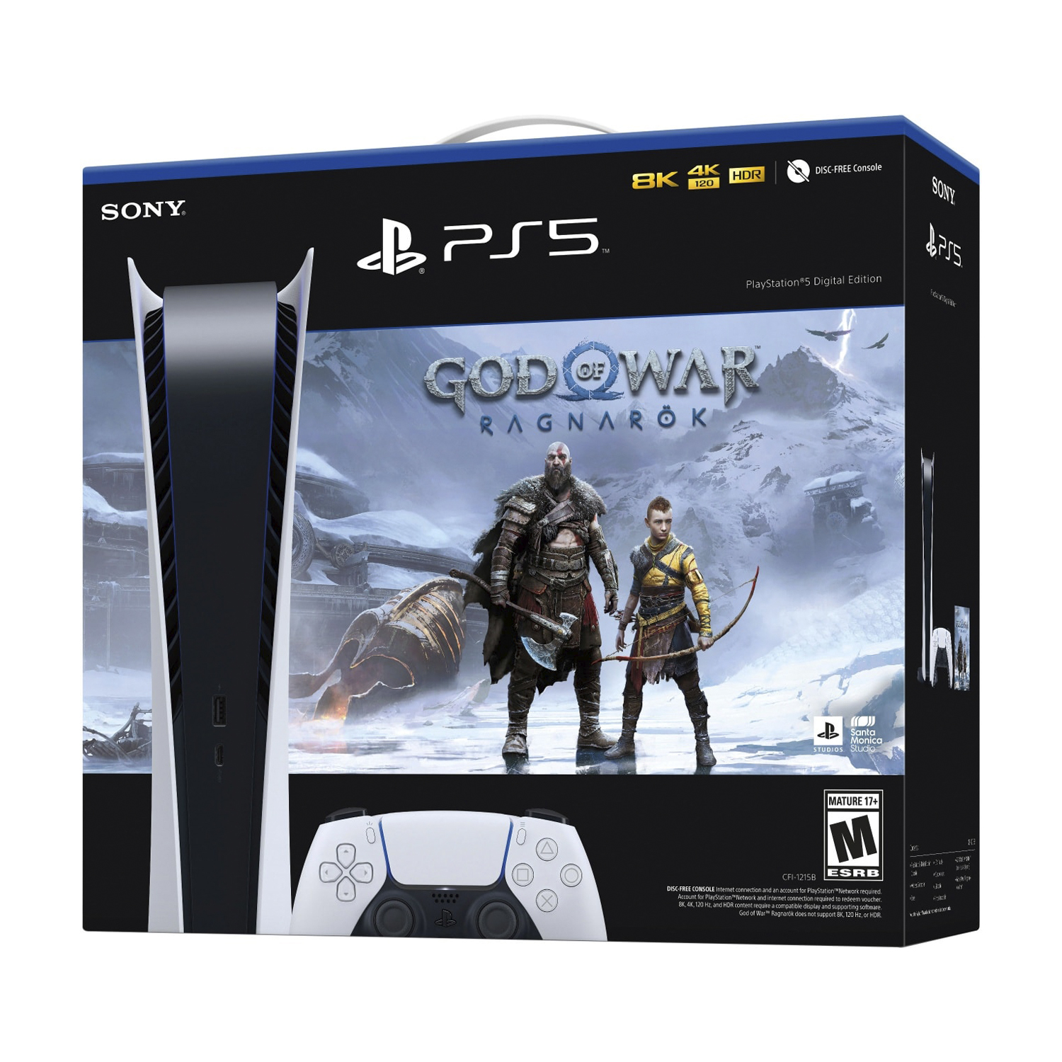 SONY PS5 EDICION DIGITAL + GOD OF WAR RAGNAROK 825GB SSD
