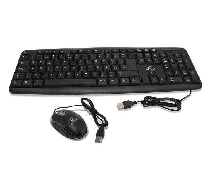 Kit Teclado Y Mouse Usb Alámbrico Laptop Pc Slim Waterproof