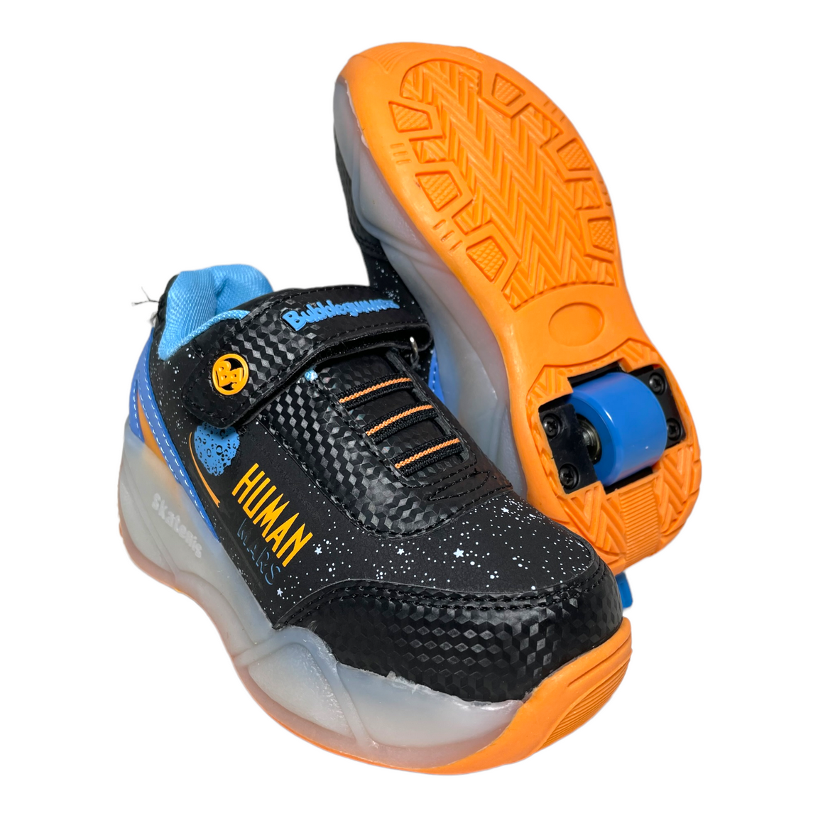 Tenis Patín Retráctil Luces Impacto 17-23 Negro