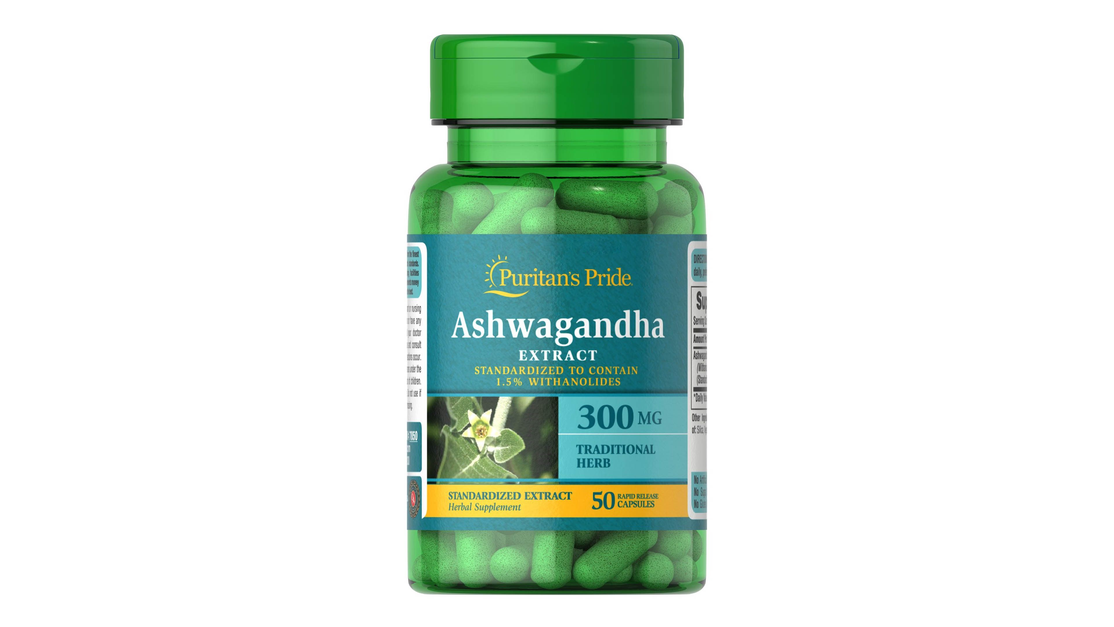 Extracto De Ashwagandha 300 Mg Puritans Pride Organica Anti Estres ...