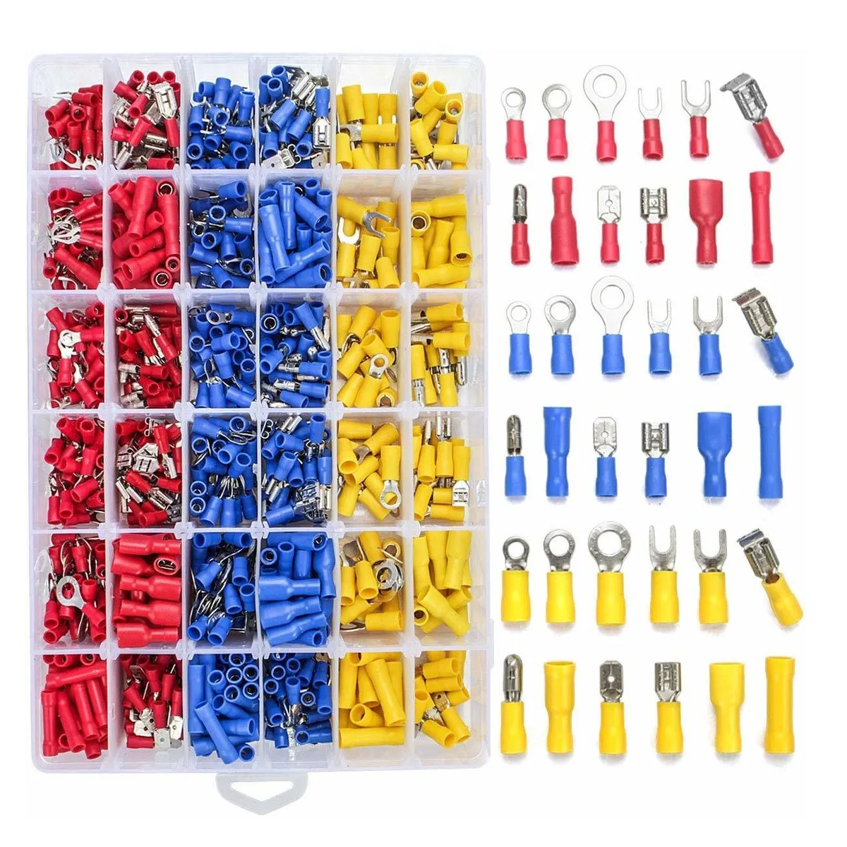 Kit 840 Terminales Aisladas Conductores Conector Cable Electrico