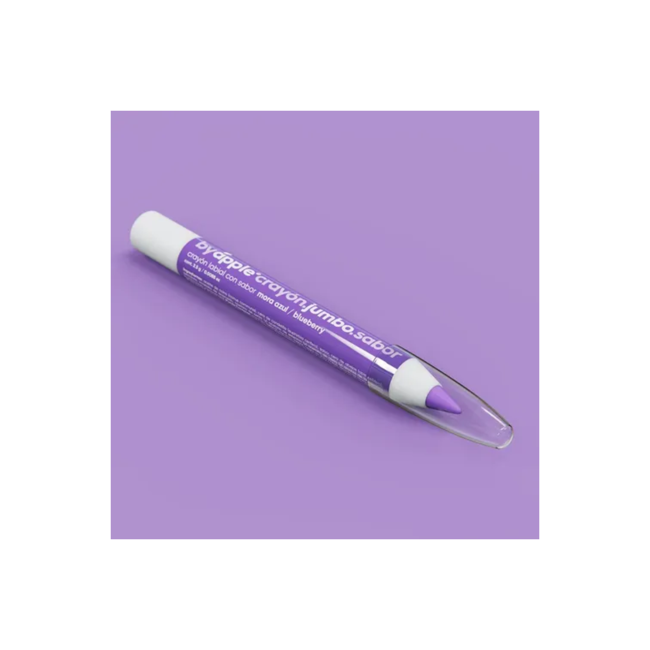 Nuevo Crayón Jumbo Para Labios Color Y Sabor Frutal By Apple Mora azul