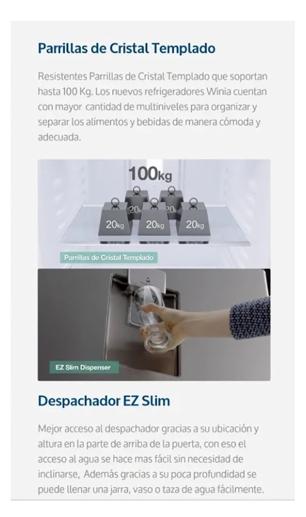 Refrigerador Winia Daewoo De 13 Pies Gris Con Despachador