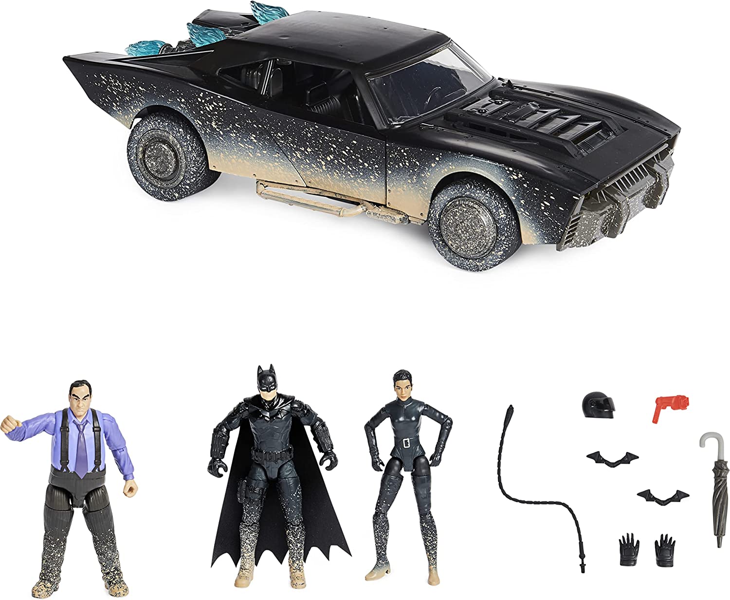 Ultimate Batman Set Con 3 Personajes Y Batimovil