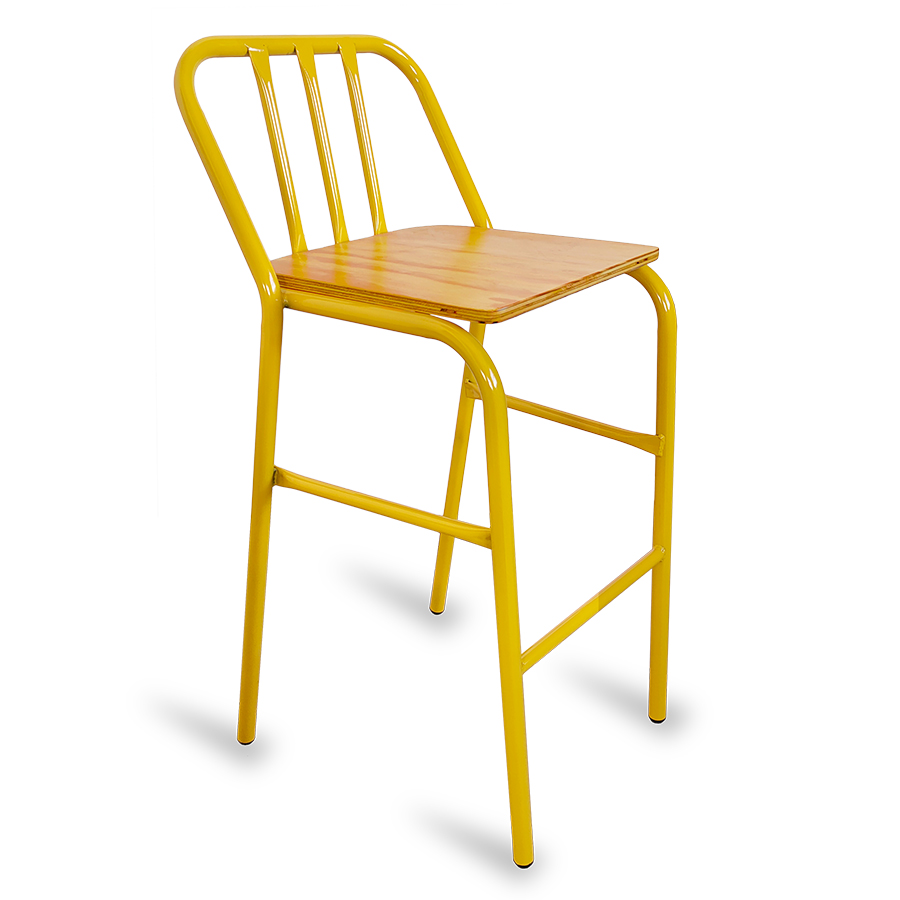 Bancos metálicos para barra de bar ó cocina Modelo Nisso con asiento de ...