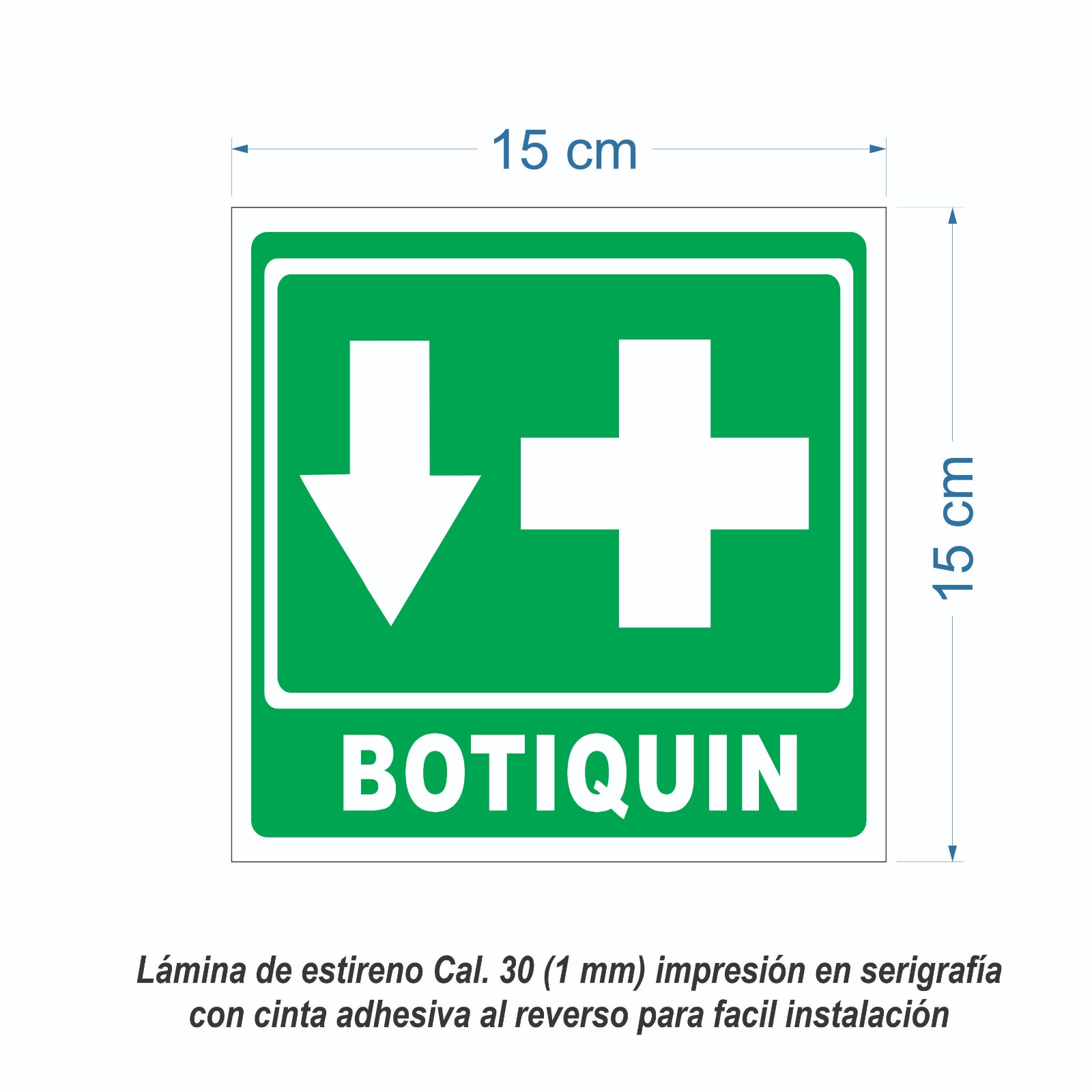 Letrero De Botiquín Chico Para Comercio En Serigrafia Marca IMPRIME Set ...