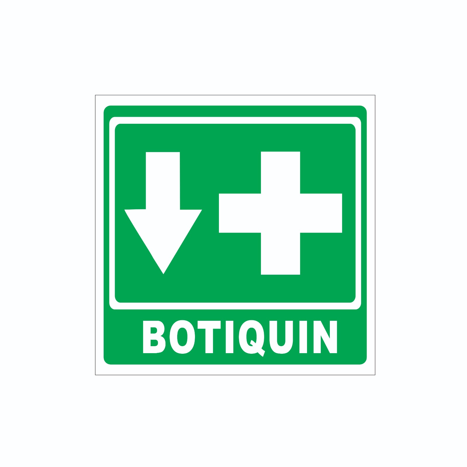 Letrero De Botiquín Chico En Serigrafia Marca IMPRIME Set 50 Pzas 15 X 15cm