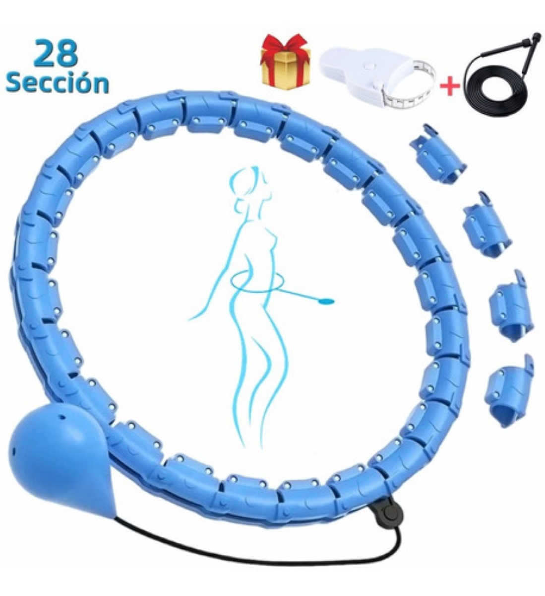 Aro Hula Hoop Entrenador Abdominal de Cintura Azul