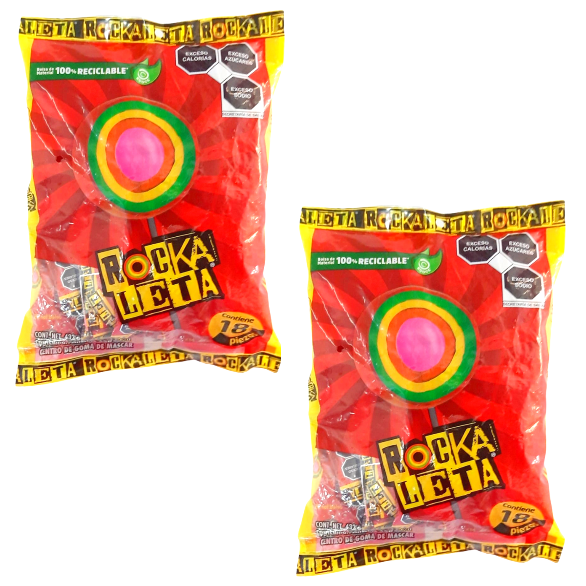2 Pack - Paleta Rockaleta 18 Piezas