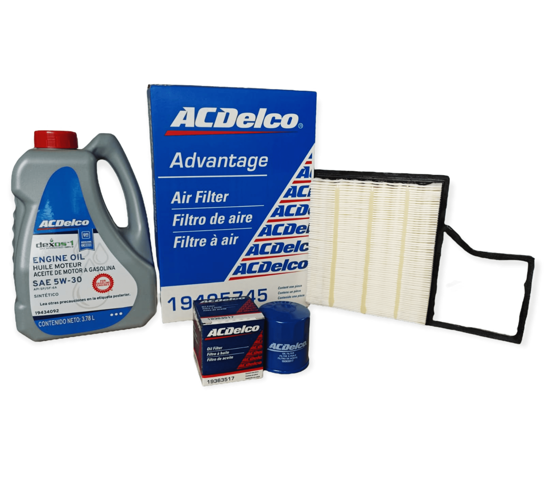 Kit Lubricación ACDelco A/s 5w30 Aveo Ng 2018-2022 Filtro De Aire