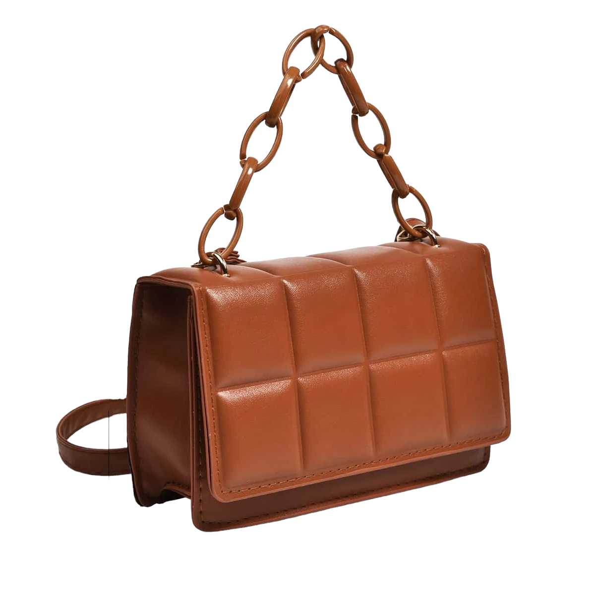 Bolso de Dama Textura Cuadros Acolchonada Casual Ajustable De moda ...