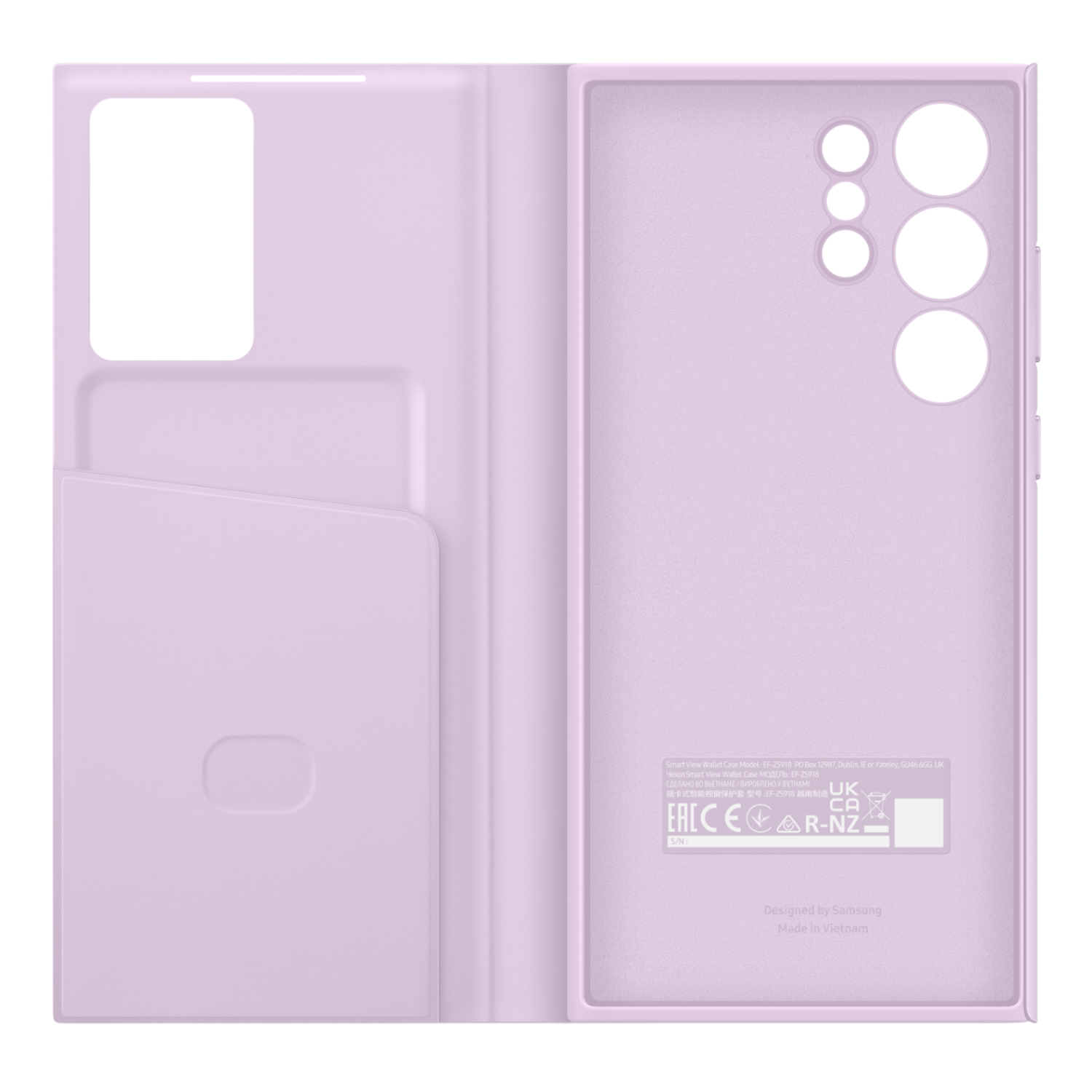Funda Original Samsung Smart View Cover para S23 Ultra Lavanda