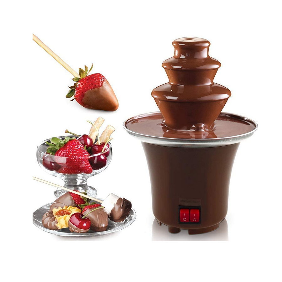 Fuente De Chocolate Fundido Tres Pisos Bombón Frutas