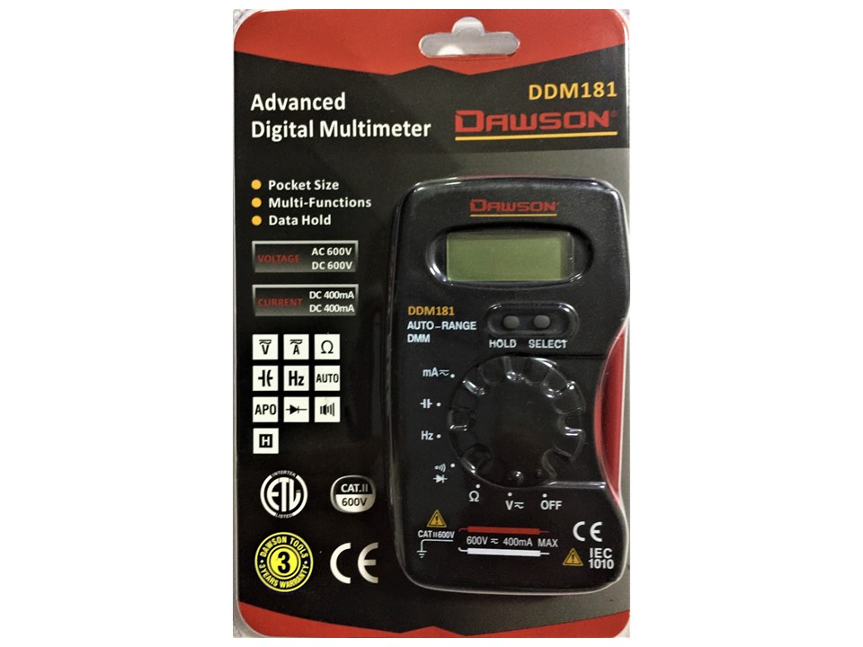 Multímetro Digital Auto Rango DAWSON