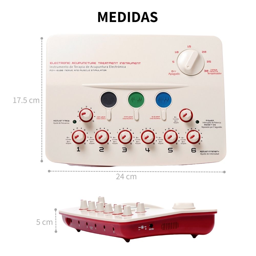 Electro Estimulador De Nervios Músculos Acupuntura 6 Canales