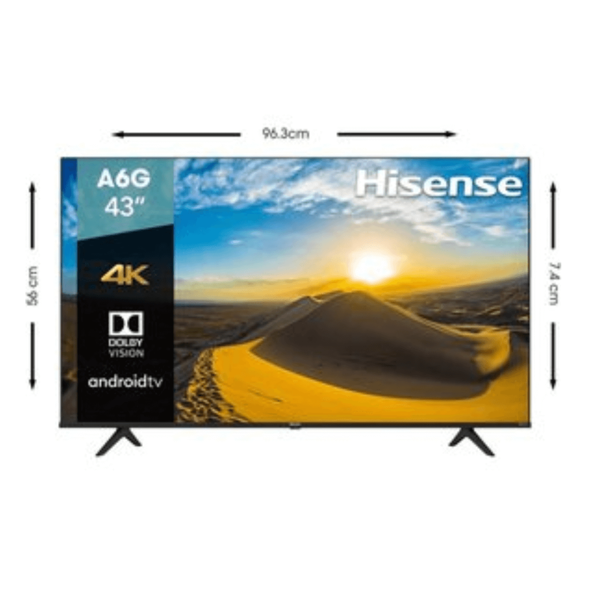 PANTALLA LED 43P SMART UHD 4K ANDROID HISENSE