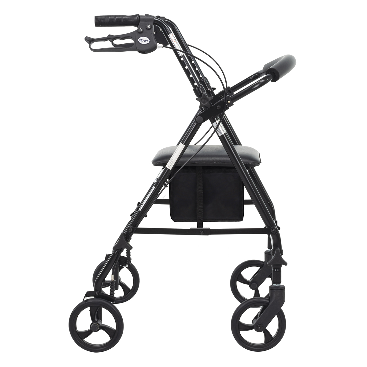 Andadera Ortopedica Rollator Asiento Negro Silla Adulto Todo Terreno Drive