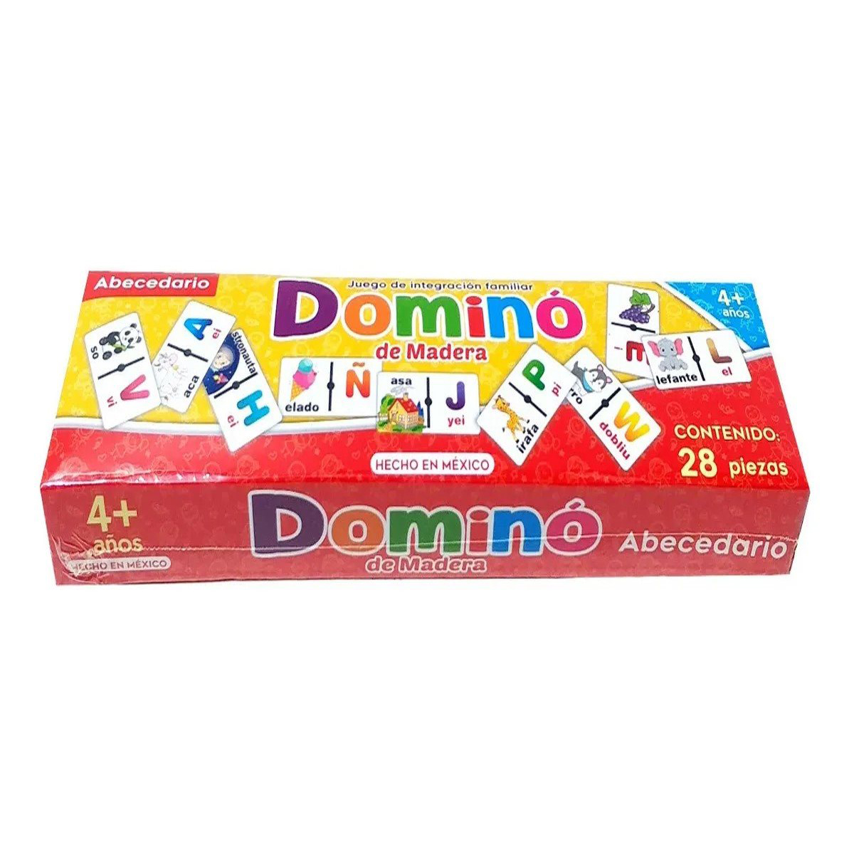 DOMINO DIDACTICO DE MADERA ABECEDARIO