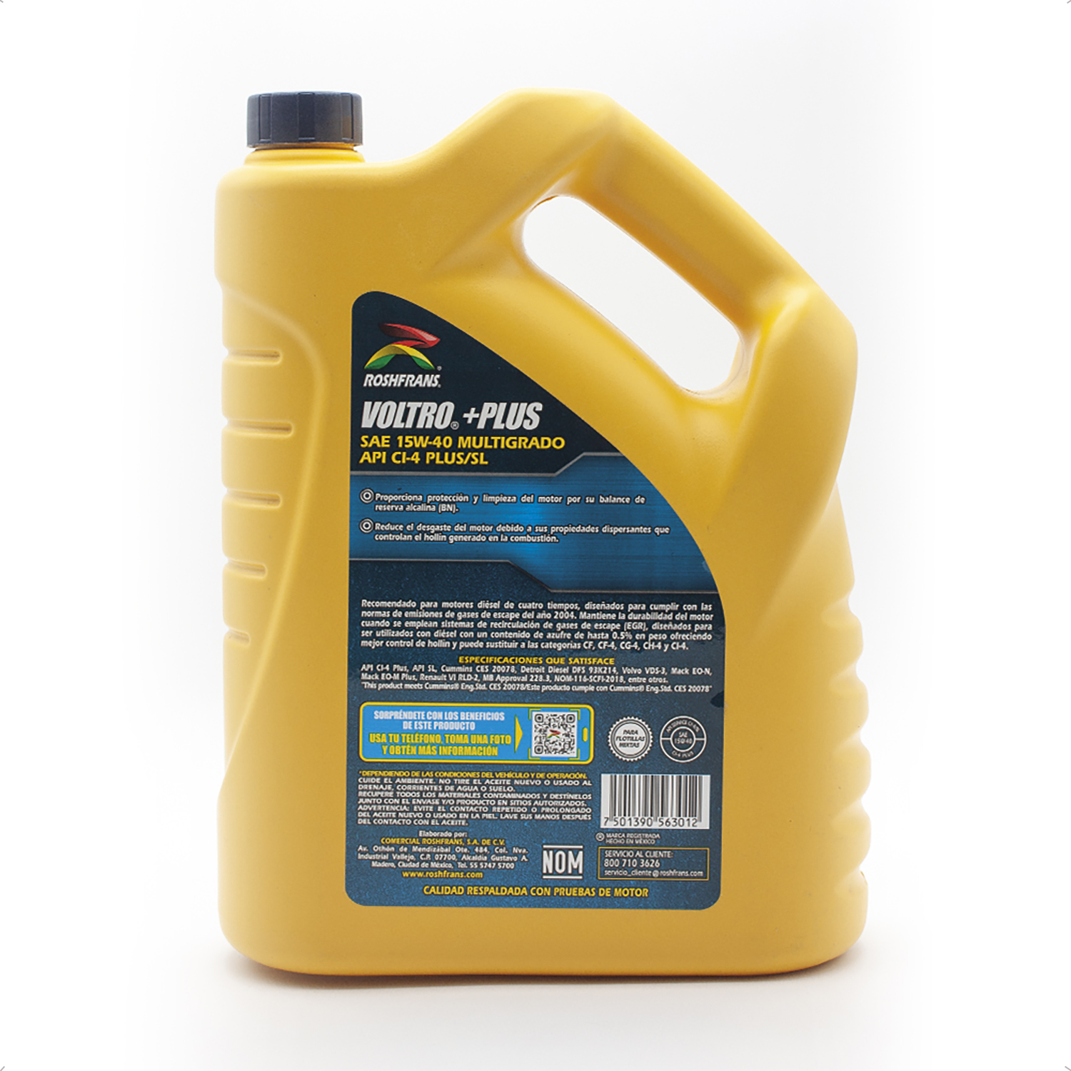 Aceite Motor Eq Pesado 15W40 VOLTRO PLUS 5 L Roshfrans