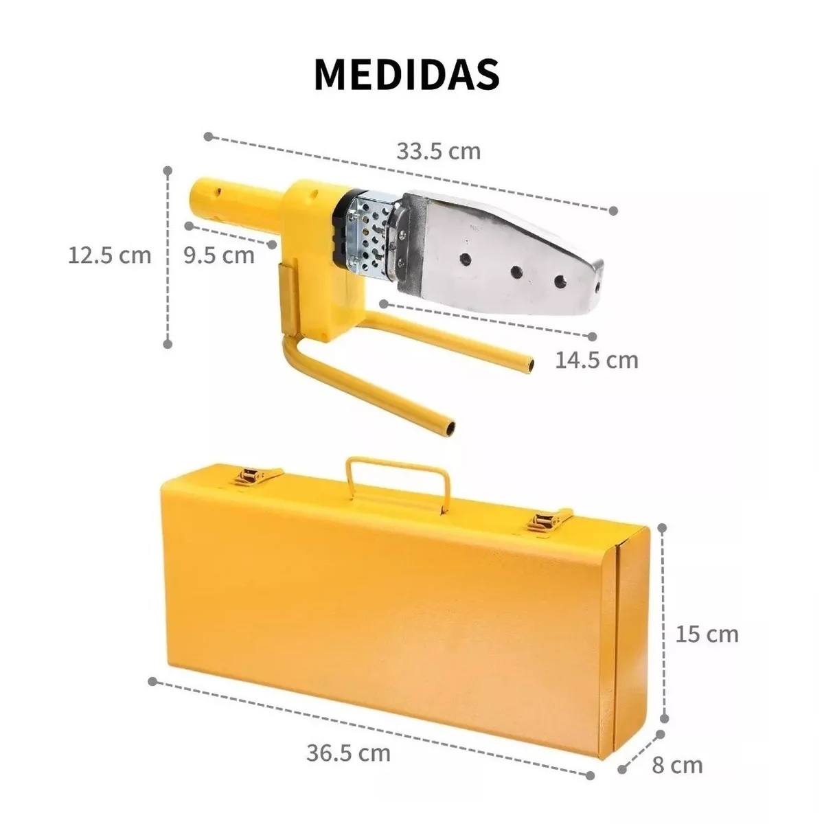Kit De Termofusor Con 6 Dados Tijeras Estuche Metalico 110v