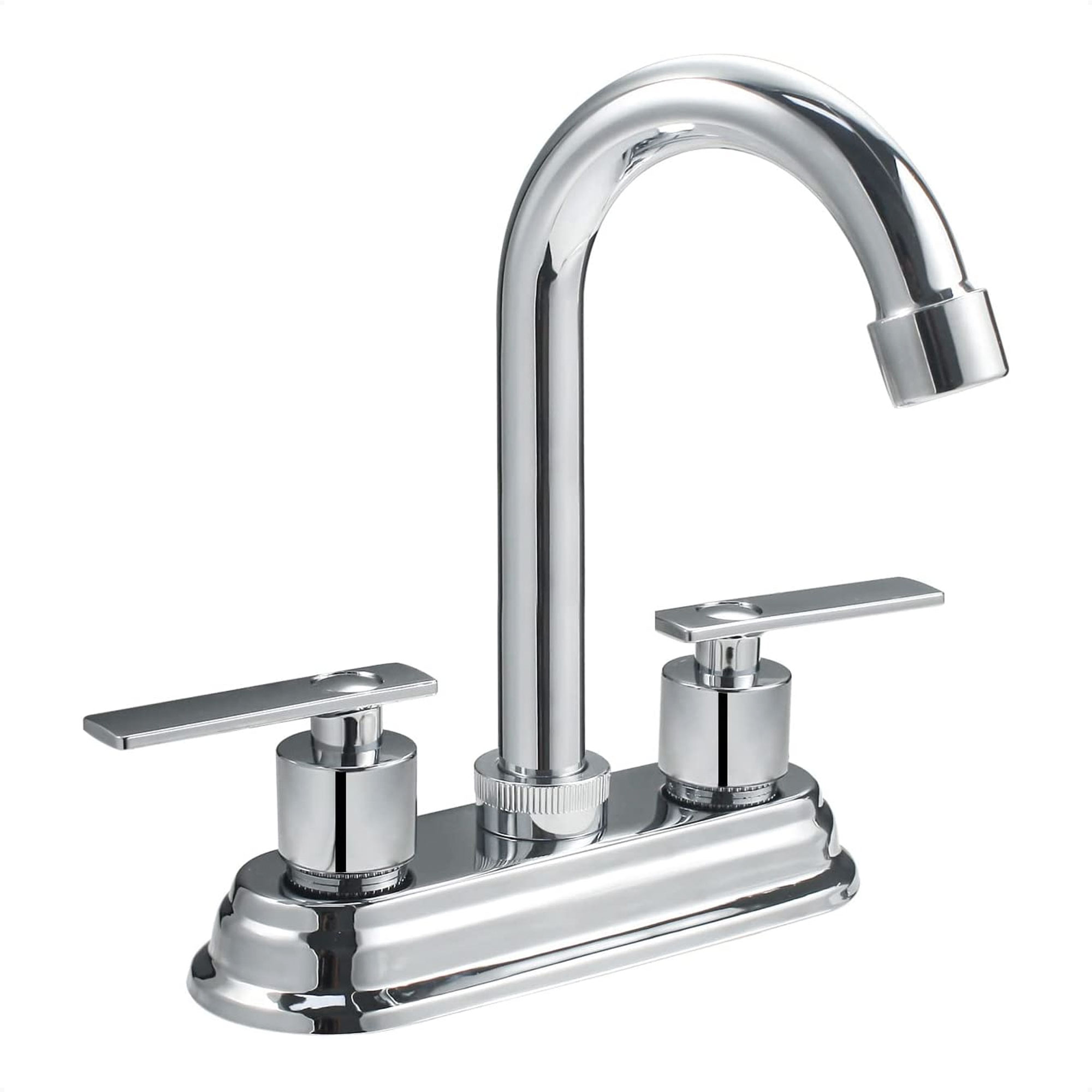 Llave Mezcladora Lavabo Baño Grifo Doble Comando Inoxidable