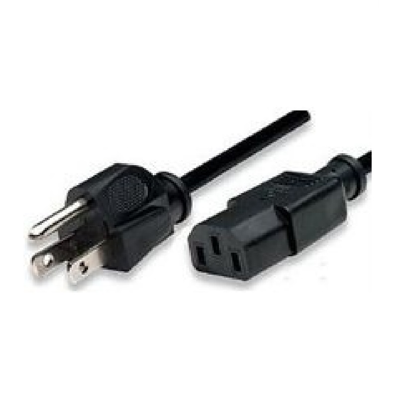 BRobotix Cable de Poder de CPU a Pared, 1.8 Metros, Negro