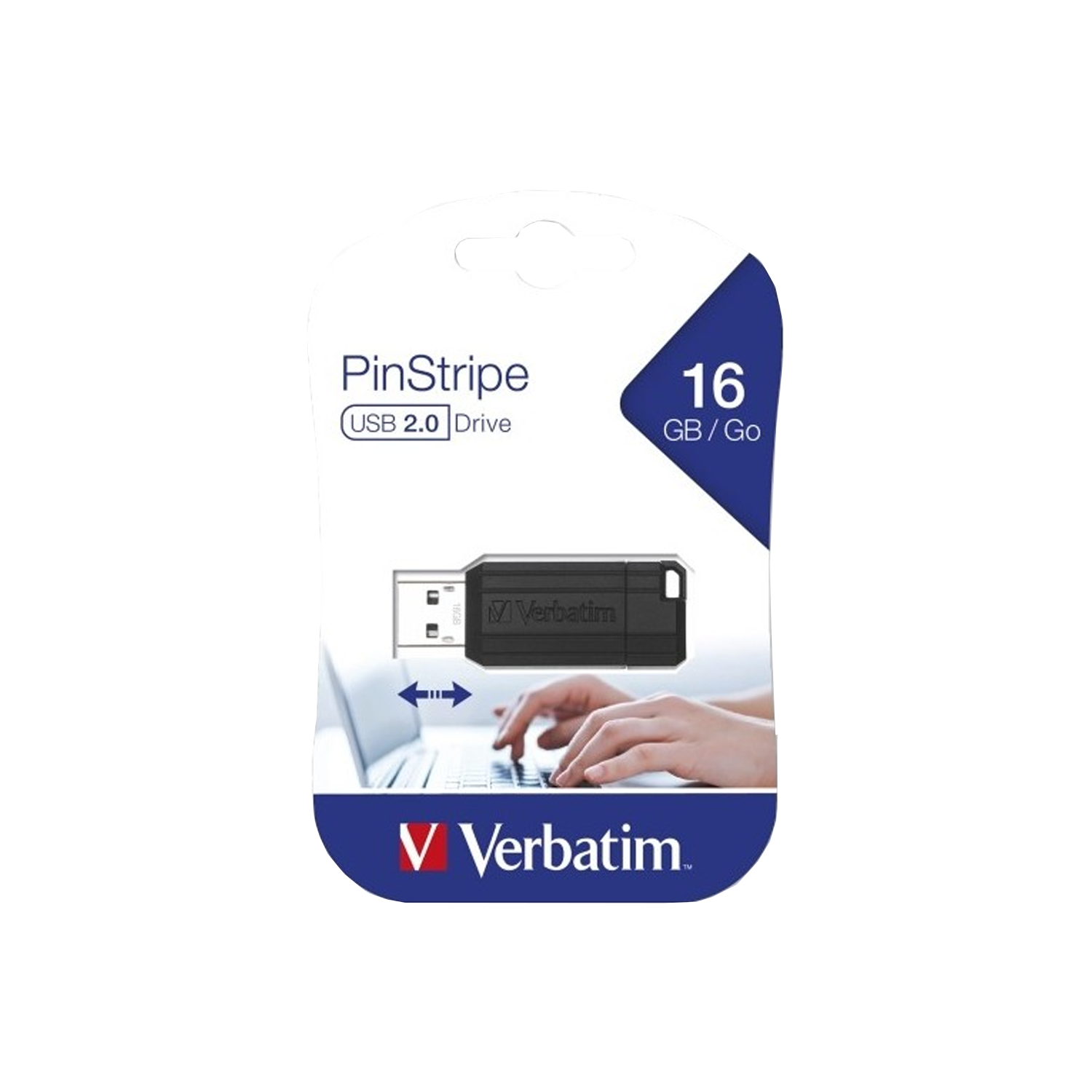 MEMORIA VERBATIM PINSTRIPE 16GB NEGRA