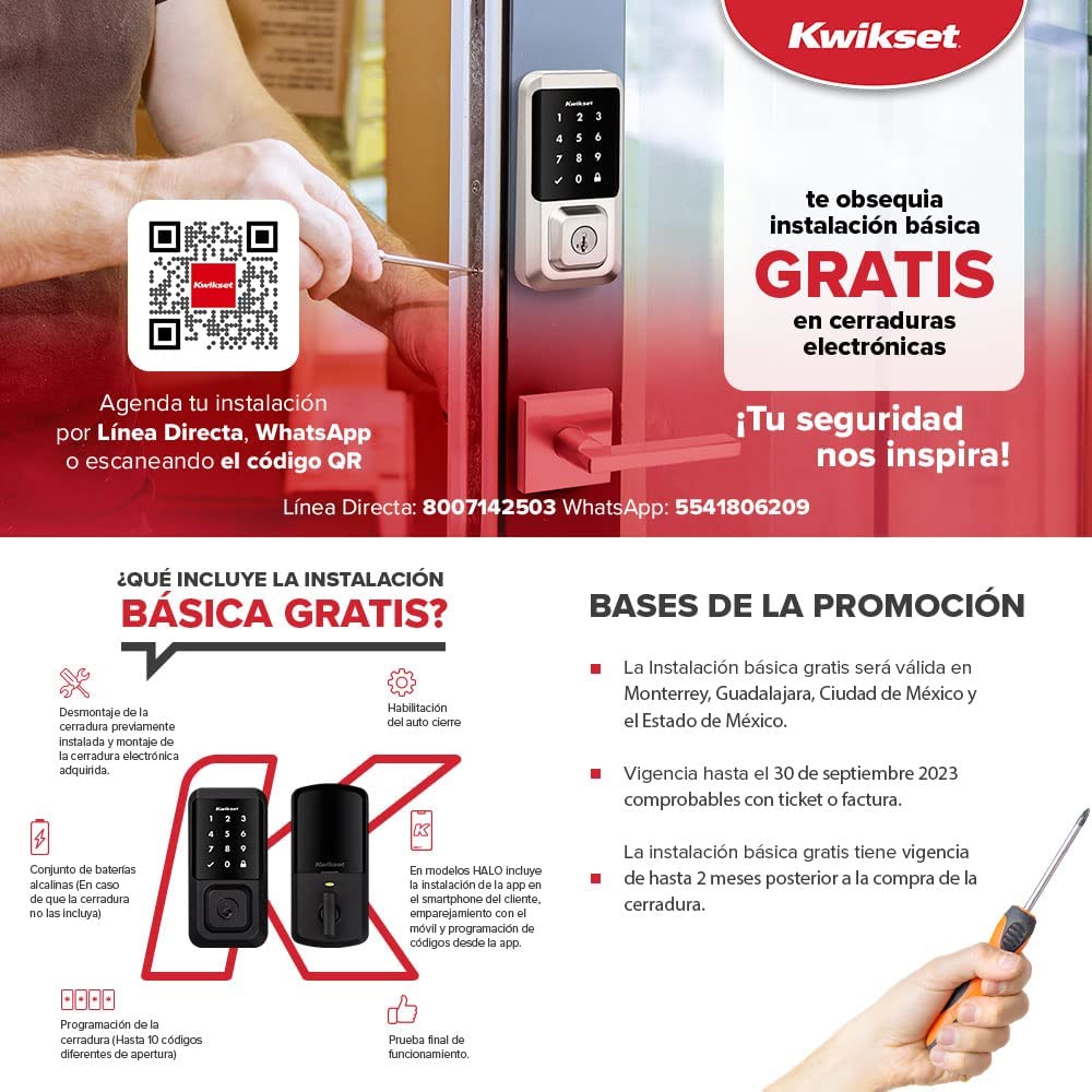 Cerrojo electrónico Digital touch con complemento de Gatillo exterior y Manija al interior ...