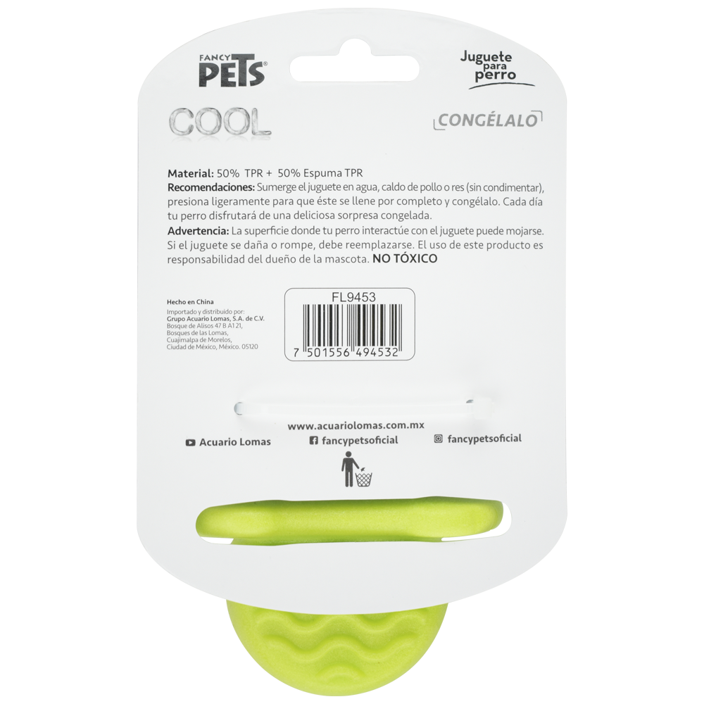 Fancy Pets Juguete en Forma de Chupon Rellenable Congelable Cool