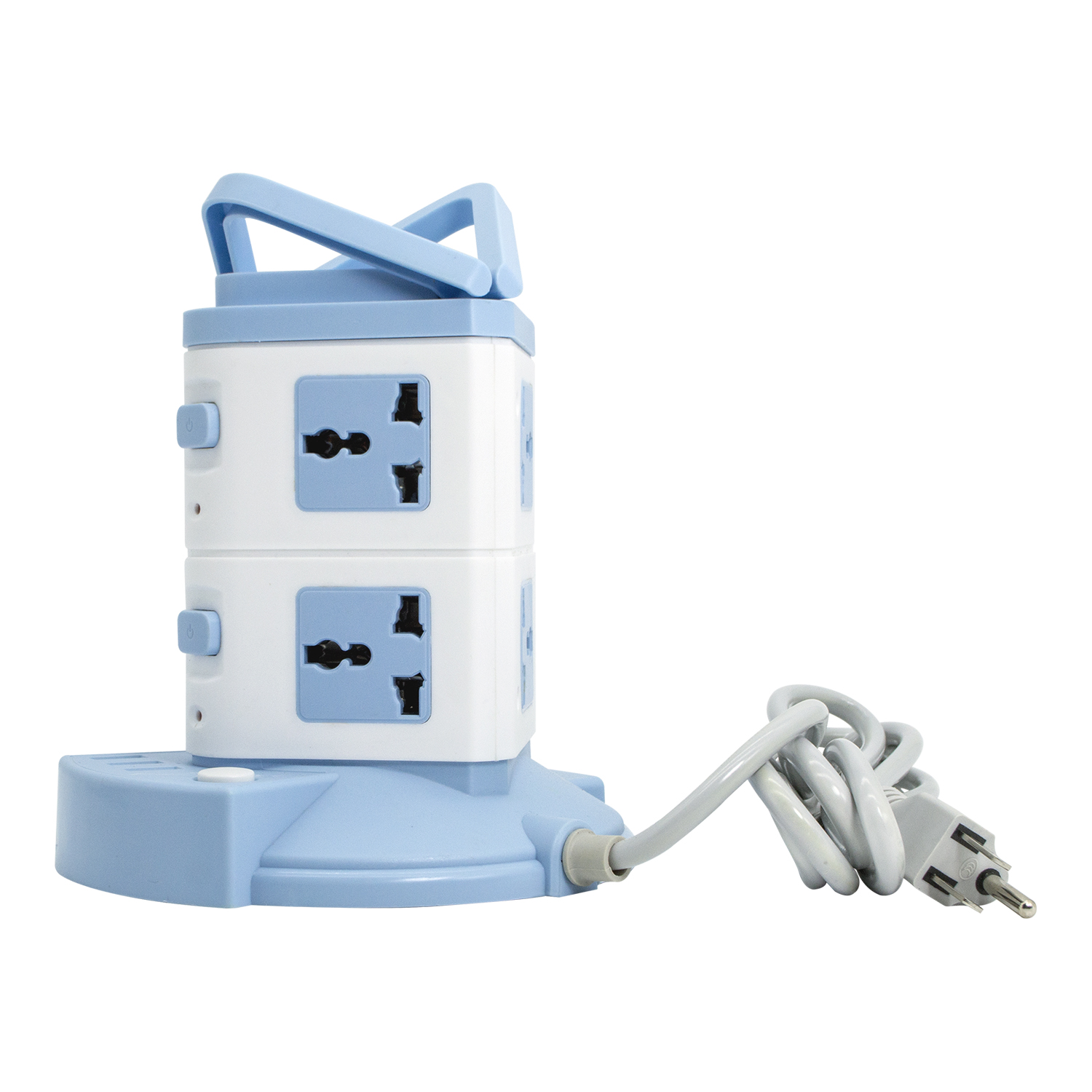 Torre Multicontacto Vertical 8 Conectores Y Entradas Usb