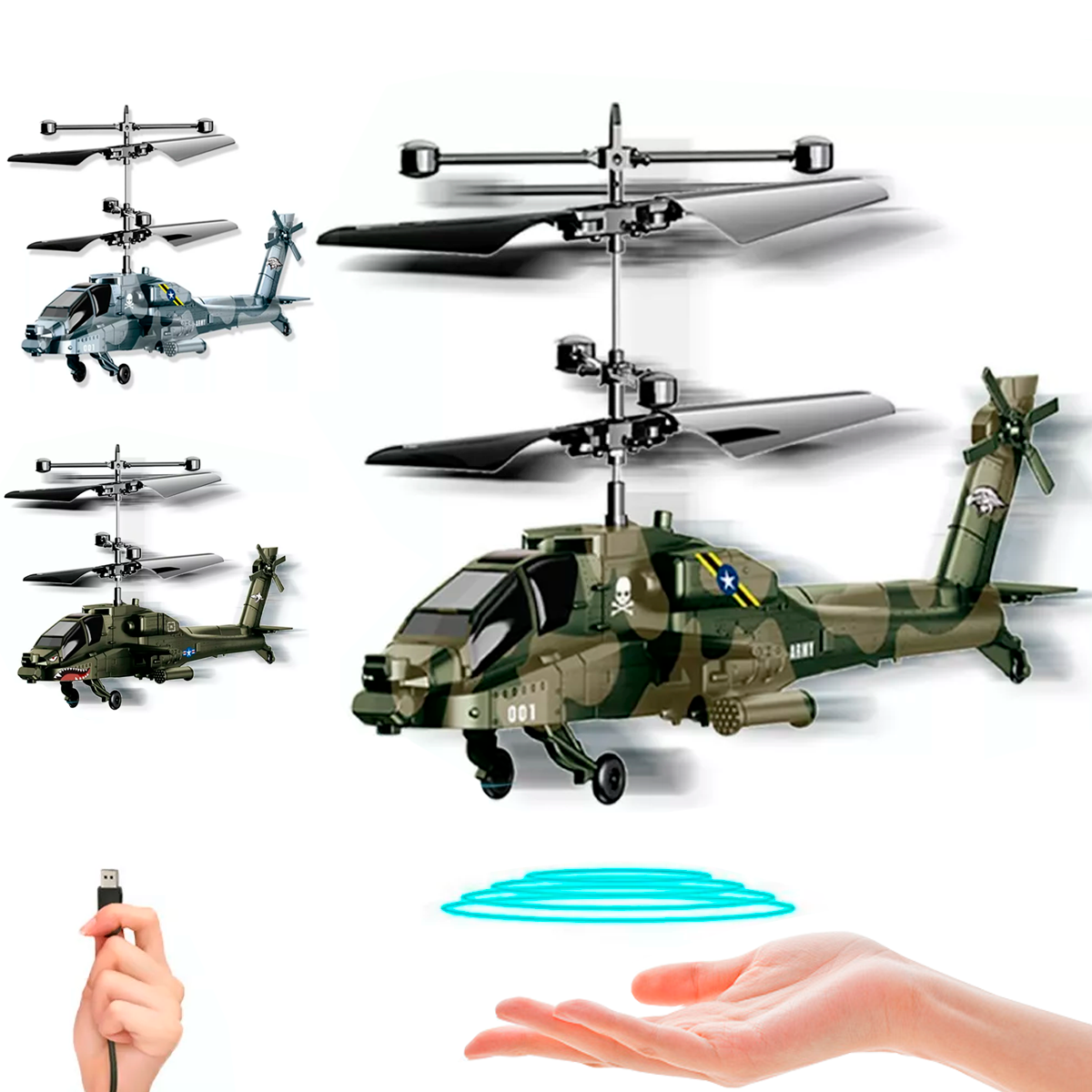 Mini Helicóptero Volador Para Niños Juguete Por Inducción Mini Drone ...